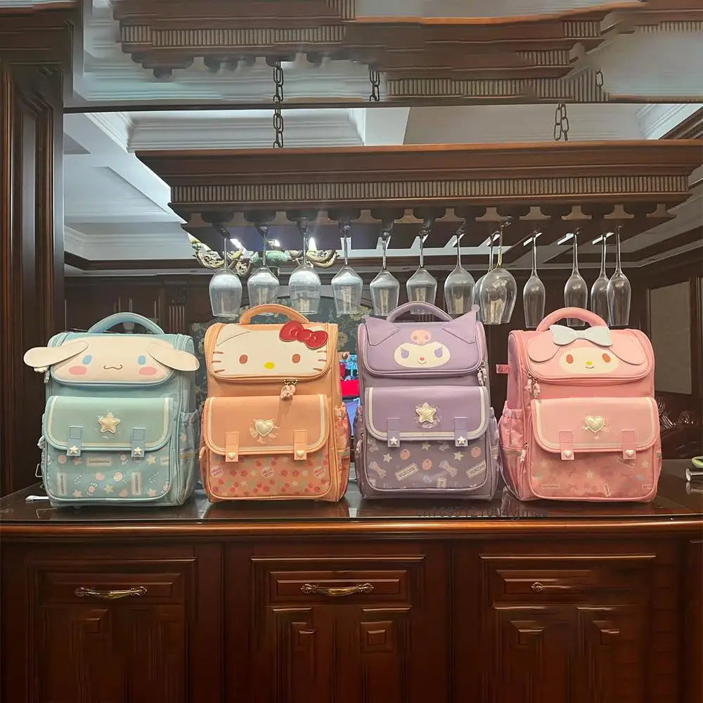 Mochila Escolar Kawaii Sanrio – Hello Kitty, Kuromi, Cinnamoroll & My