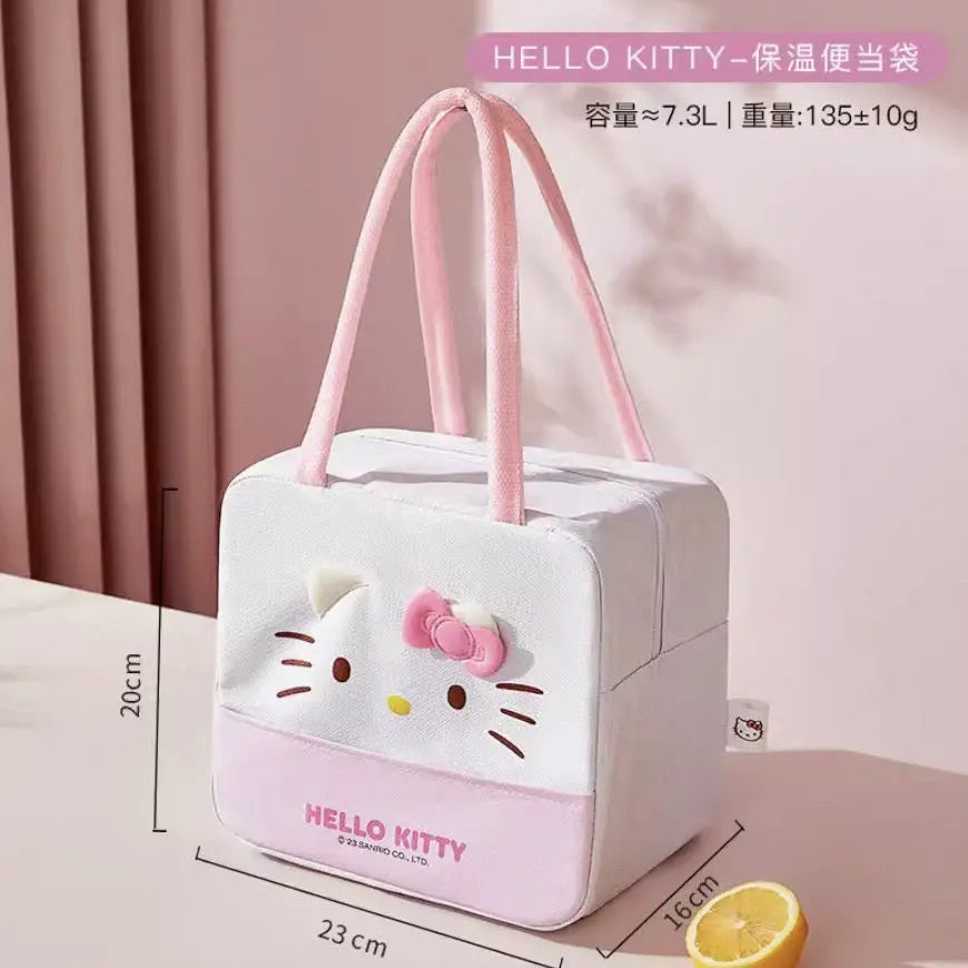 Bolsa Térmica Kawaii Sanrio – Hello Kitty, Kuromi, My Melody e Cinnamo